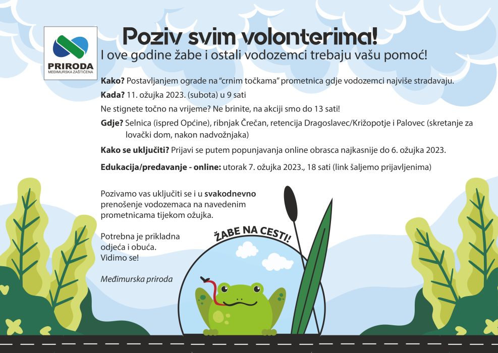 U Palovcu prvi put volonterska akcija spašavanja vodozemaca! | Vijesti ...