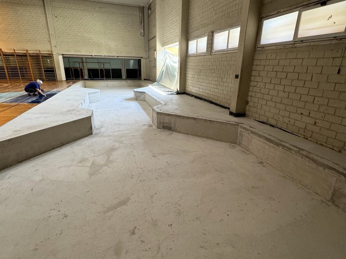 Gimnastička jama u dvorani Učiteljskog fakulteta je pred završetkom ...