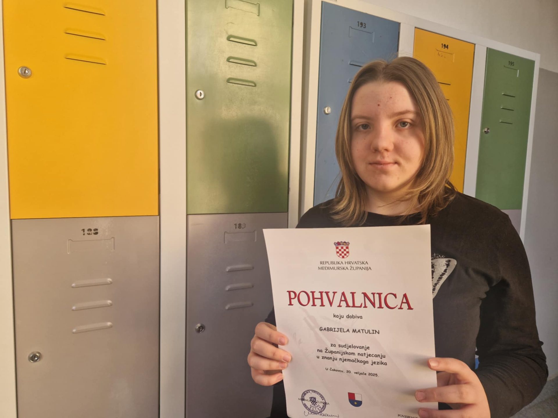 Na natjecanju iz njemačkog jezika prvo mjesto osvojila je Gabrijela ...