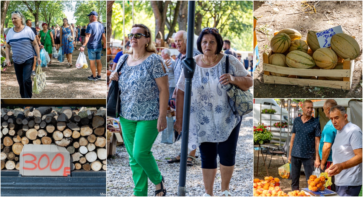 FOTO Dinje su po 2 eura kg, mladi grah u zrnu po 14 eura kg, lubenica 1 ...